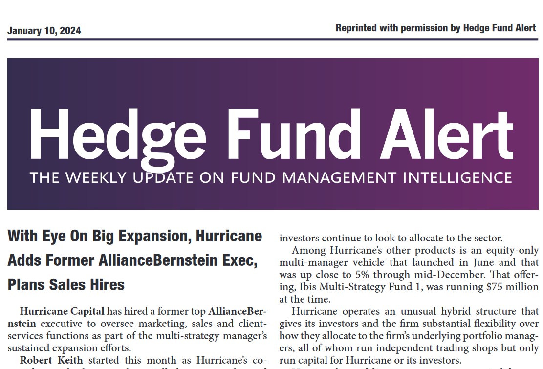 With Eye On Big Expansion, Hurricane Adds Former AllianceBernstein Exec ...